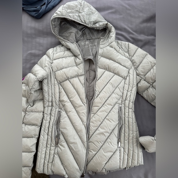 BCBGeneration | Jackets & Coats | Bcbg Puffer Jacket Silver Size Small ...